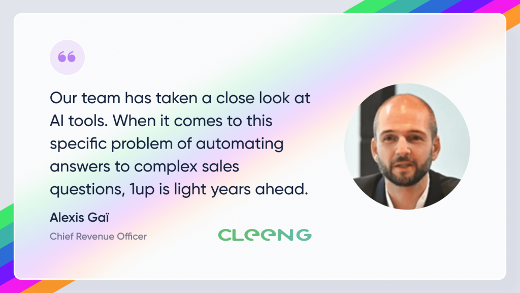 Cleeng Uses 1up to Answer Complex Sales Questions in Seconds